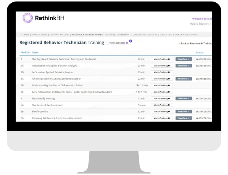 Video & Online RBT Training | Registered Behavior Technician